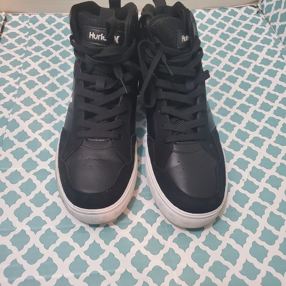 Hurley | Shoes | Hurley High Top Sneakers Black Leopard Print | Poshmark